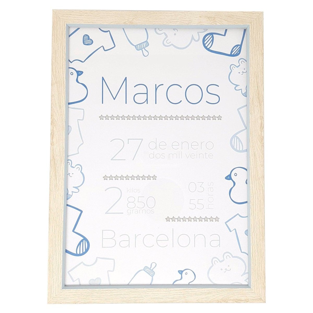 Cuadro Natalicio Personalizado - Un Recuerdo Especial